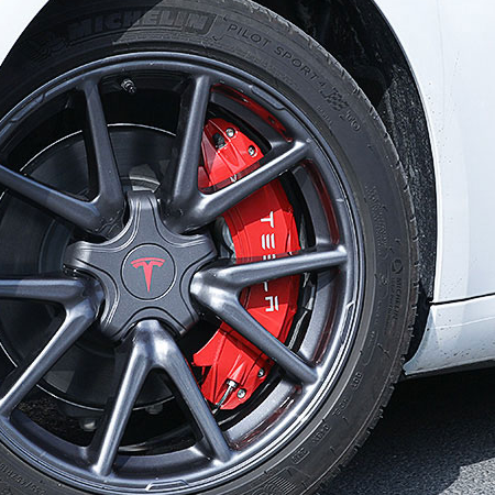 TESLA Brake Caliper Decals [Set of 2] - Stickeezy – Stickeezy Vinyl Decals