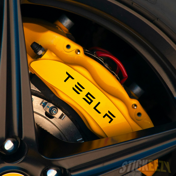 TESLA Brake Caliper Decals [Set of 2] - Stickeezy – Stickeezy Vinyl Decals